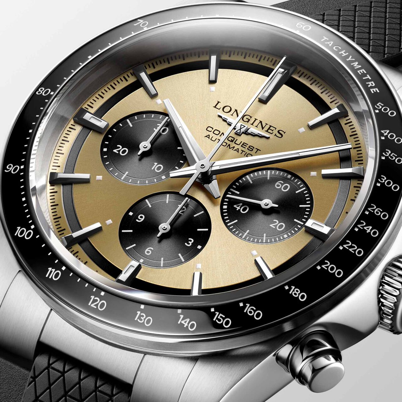 Longines Conquest Automatic Chronograph 42 mm Stainless Steel | Maison Birks